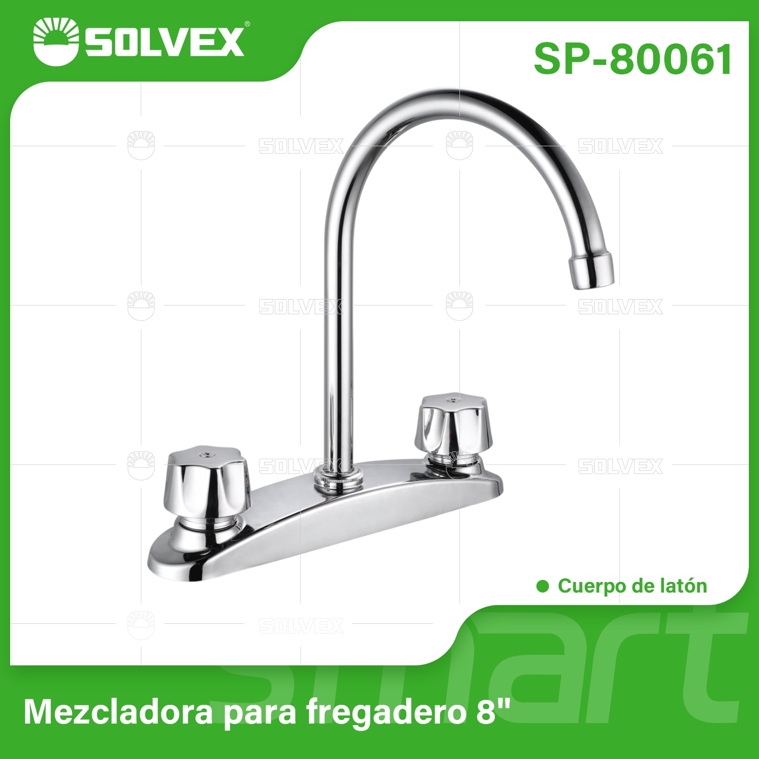 SP-80061 (Caja master 12)(MOQ 1 pz=1 caja) Mezcladora para fregadero 8 ...